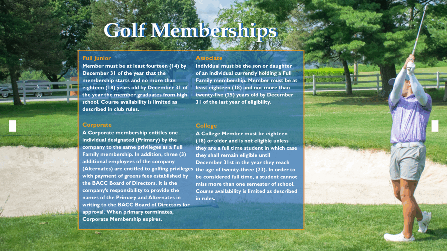 Membership - Bon Air Country Club